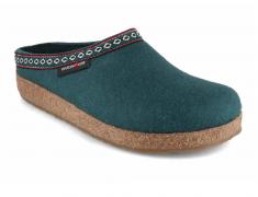 HAFLINGER | Felt Clog Grizzly Franzl, Midnight Blue | Express Shipping