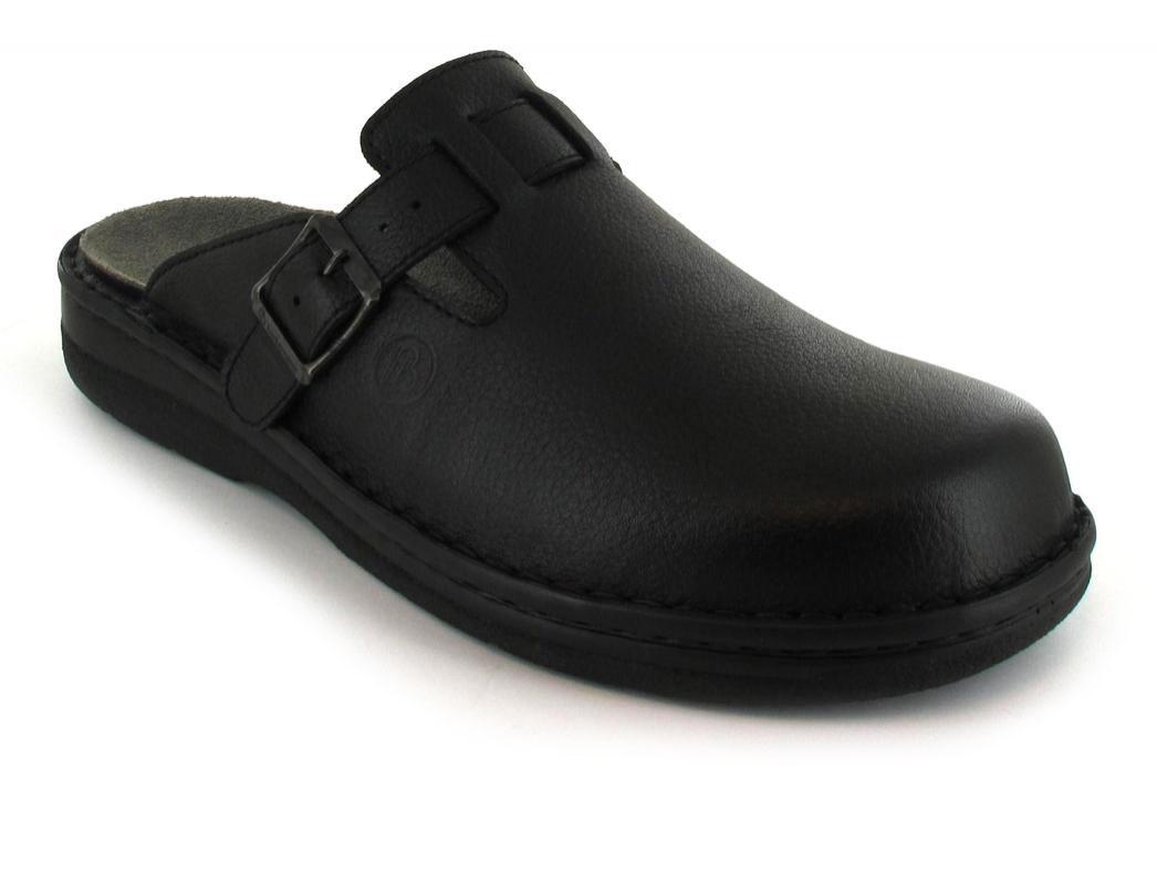 BERKEMANN Berkoflex | Leather Clog Max Plus, Schwarz | Express Shipping