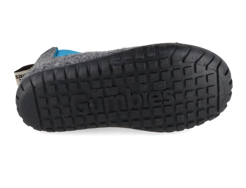 GUMBIES Kinder Hausschuhe Brumby Kids, grey-turquoise