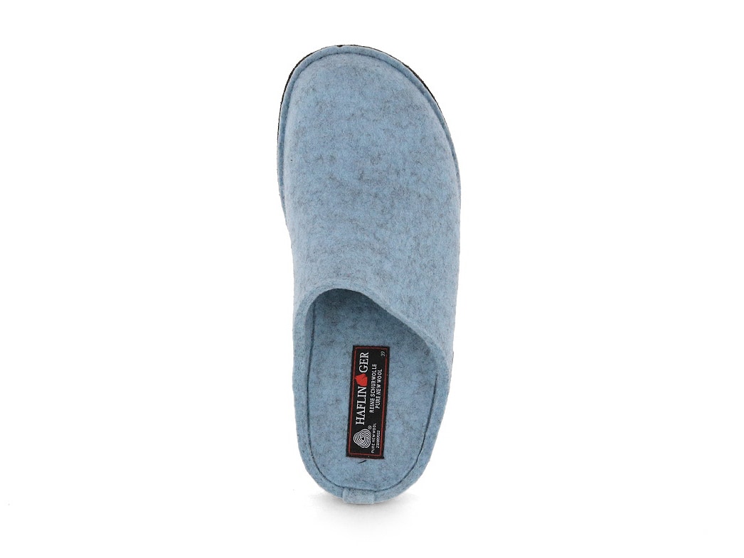 HAFLINGER Damen Filz Pantoffeln Flair Soft, eisblau