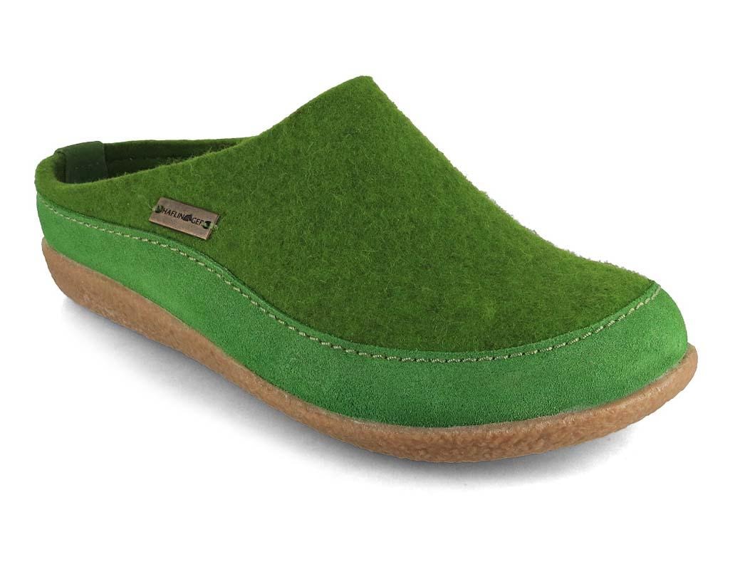 HAFLINGER Men Women Felt Clogs |Blizzard Skane, Green