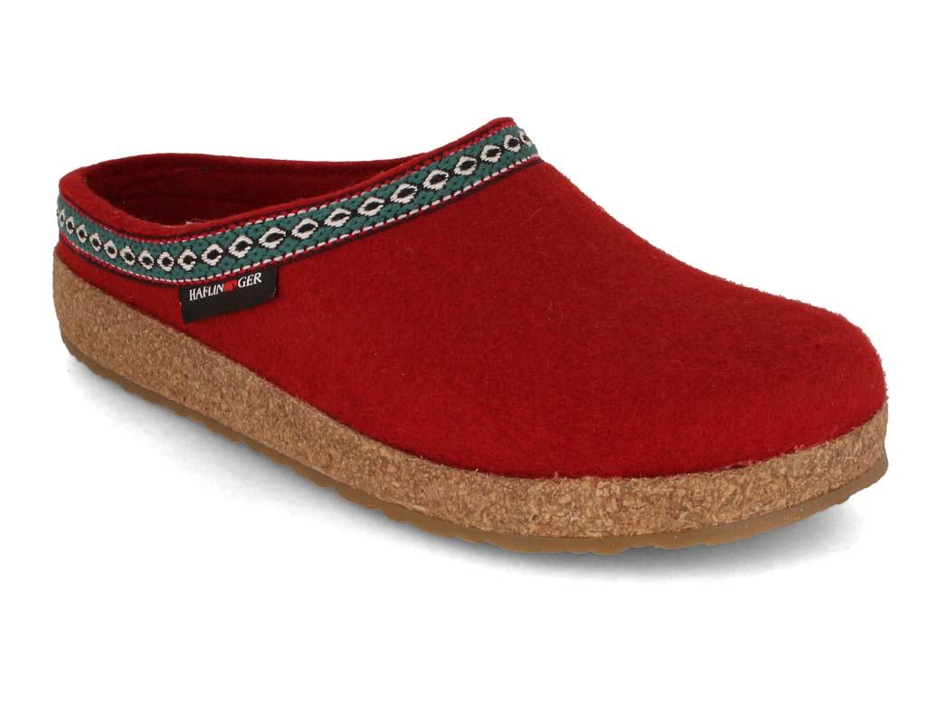HAFLINGER Wool Clogs | Grizzly Franzl, Ruby|