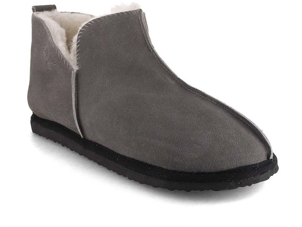 Lammbock® 'Shearlock' luxurious lambskin slippers, grey --> Boiled Wool ...