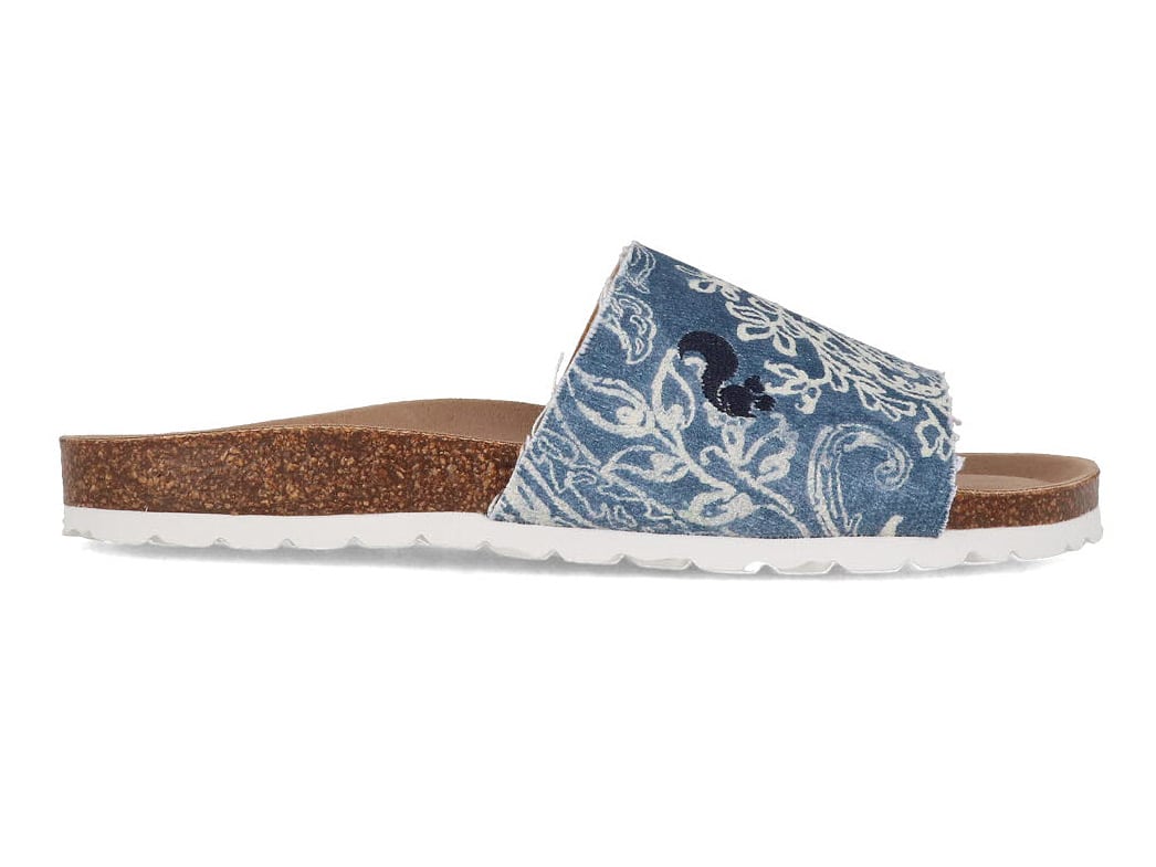 Thies Damen Eco Paisley Pool Slide, paisley blue 50.92