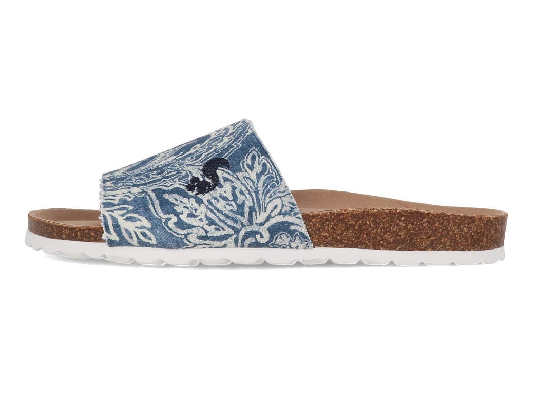 Thies Damen Eco Paisley Pool Slide, paisley blue 50.92