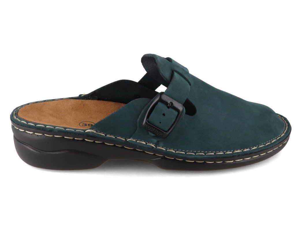 Tuffeln Lederclogs für Damen Galant, blau