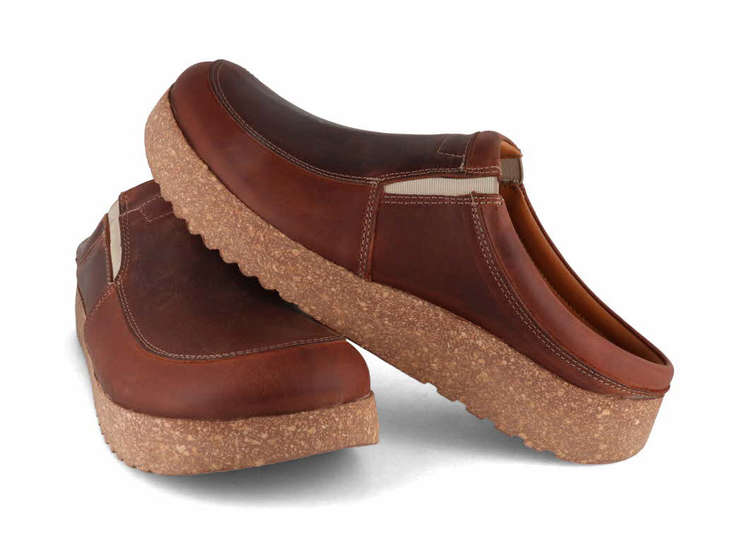 Tuffeln «Kommod» Lederclogs mit weichen Einlagen, braun